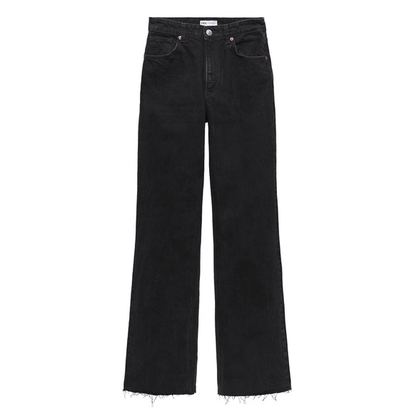 Zara | Jeans | Zara Black Wash Wide Leg Denim Jeans | Poshmark